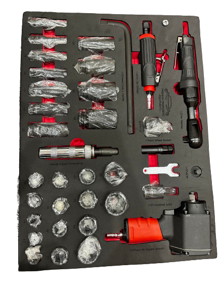 PDE Air Impact Tools & Socket Set with EVA Tray | Pneumatic Impact Air ...