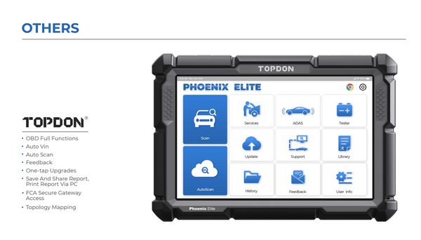 Topdon Phoenix Elite Scan Tool | Topdon Elite Scanner Premium ...