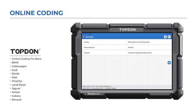 Topdon Phoenix Elite Scan Tool | Topdon Elite Scanner Premium ...
