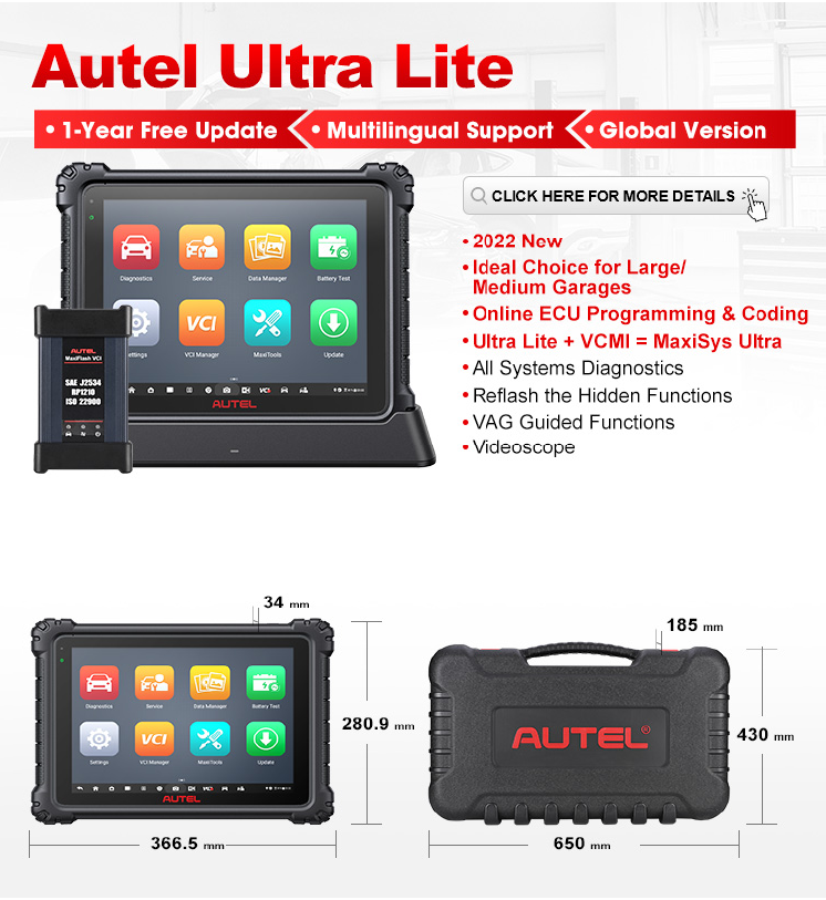 Autel MaxiCom Ultra Lite Scan Tool | Autel Ultra Lite | Premium ...